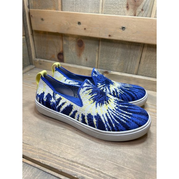 Rothy's | Shoes | K4 Rothys The Kids Sneaker Blue Burst Yellow White ...